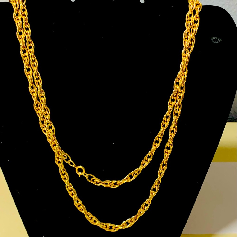 Extra Long Chain Necklace - Gem